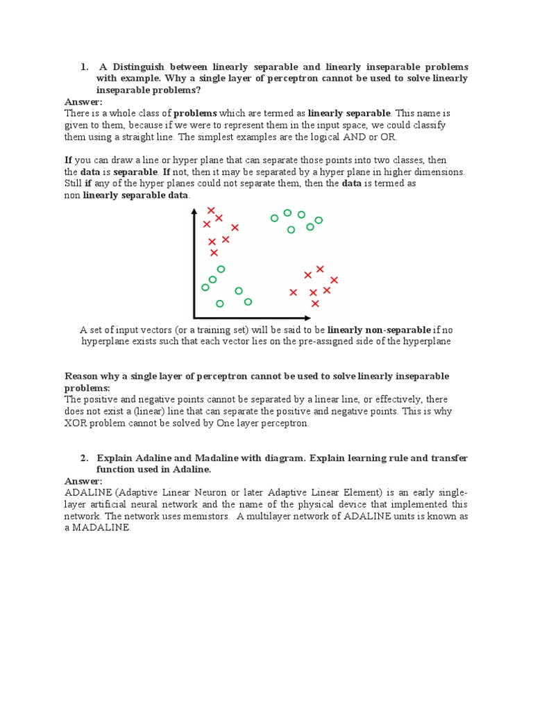 A Distinguish Between Linearly Separable and Linearly Inseparable ...