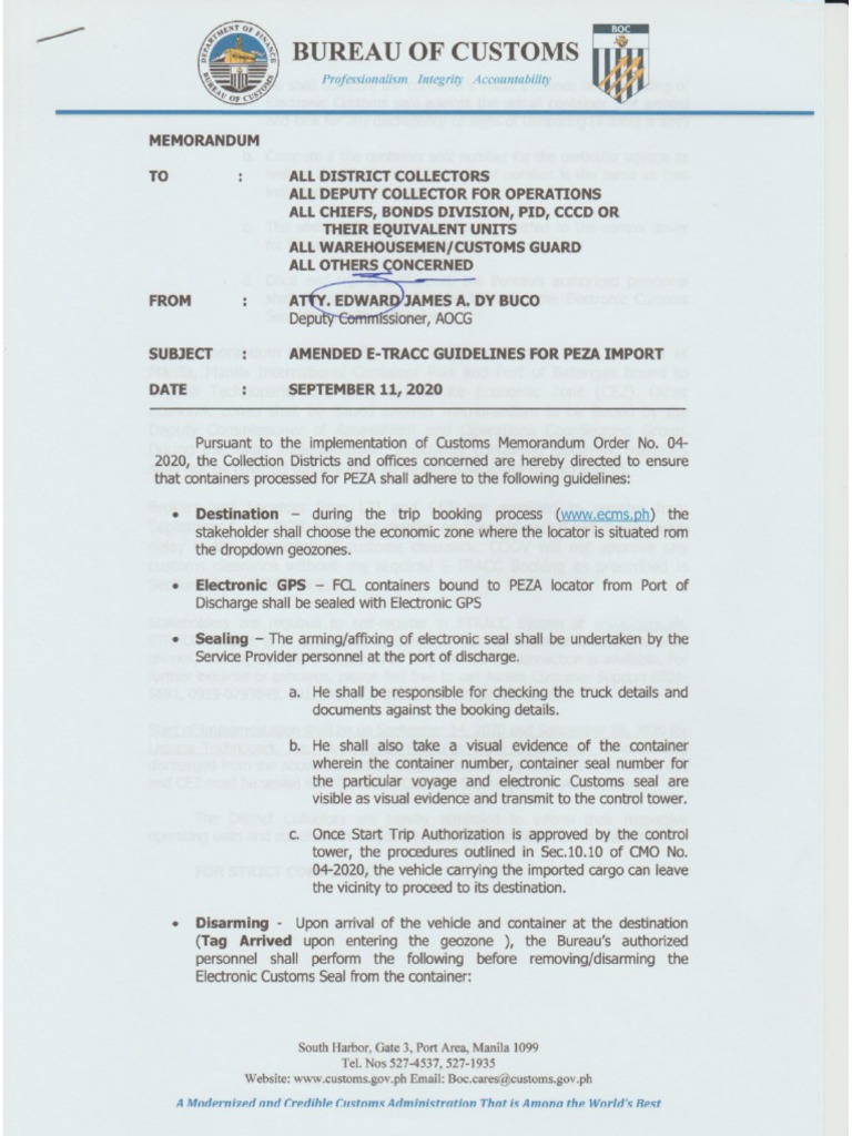 BOC AOCG Memo dated September 11