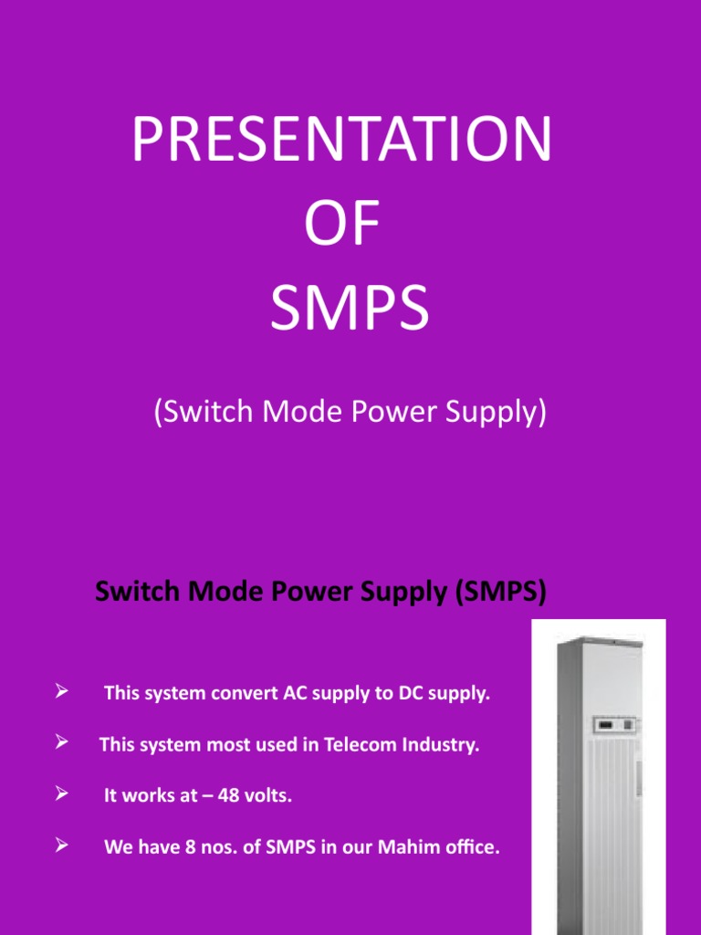 SMPS | PDF | Rectifier | Power Supply
