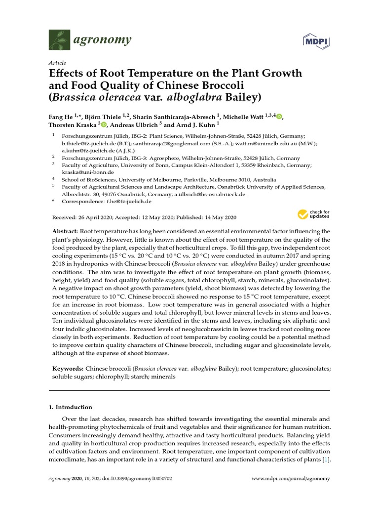 Agronomy 10 00702 v2 PDF | PDF | Mass Spectrometry | Chemistry