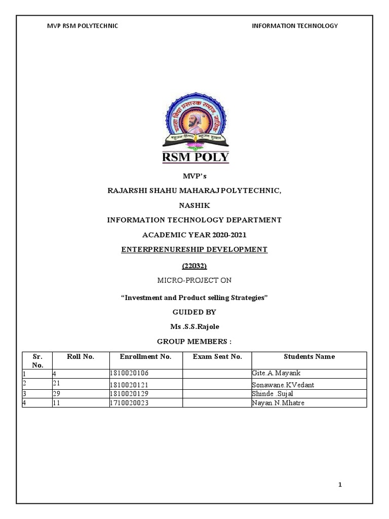 EDE Micro Project | PDF | Marketing Strategy | Marketing