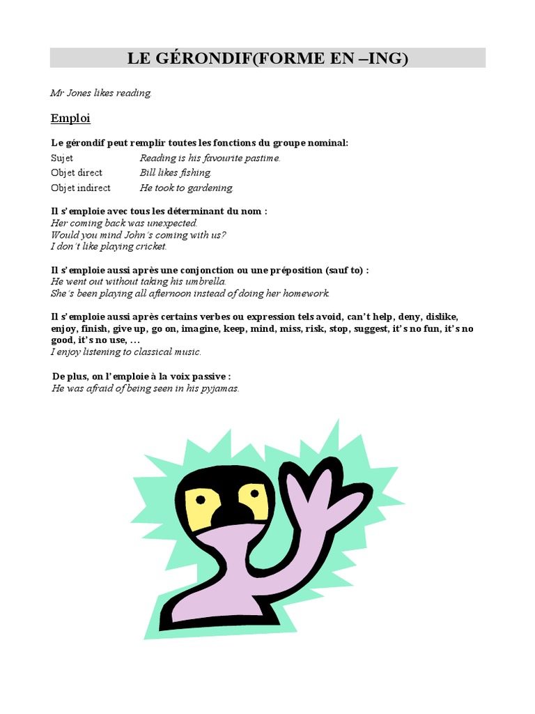 Comprendre le Gérondif en Anglais | PDF | Language Arts & Discipline