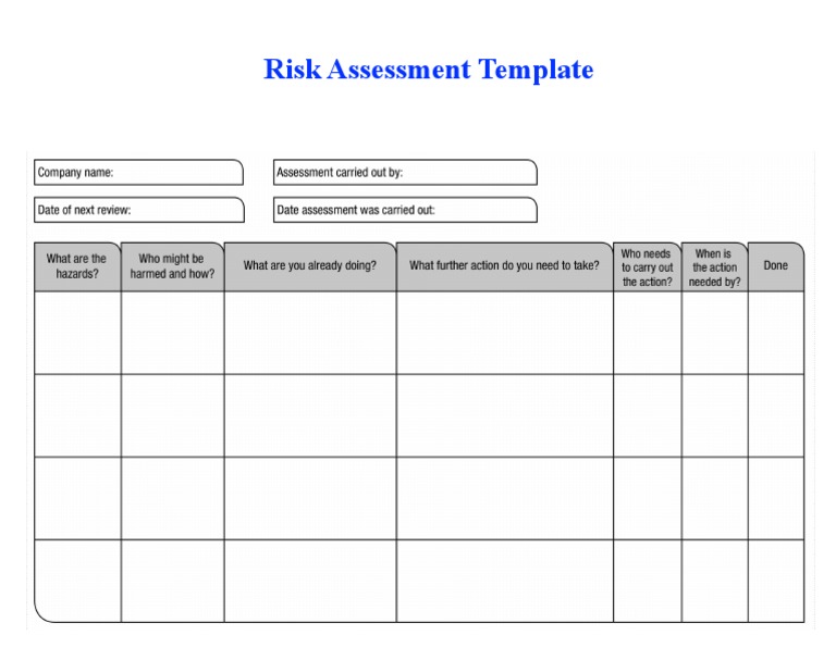 Annexure Risk Assessment Template | PDF