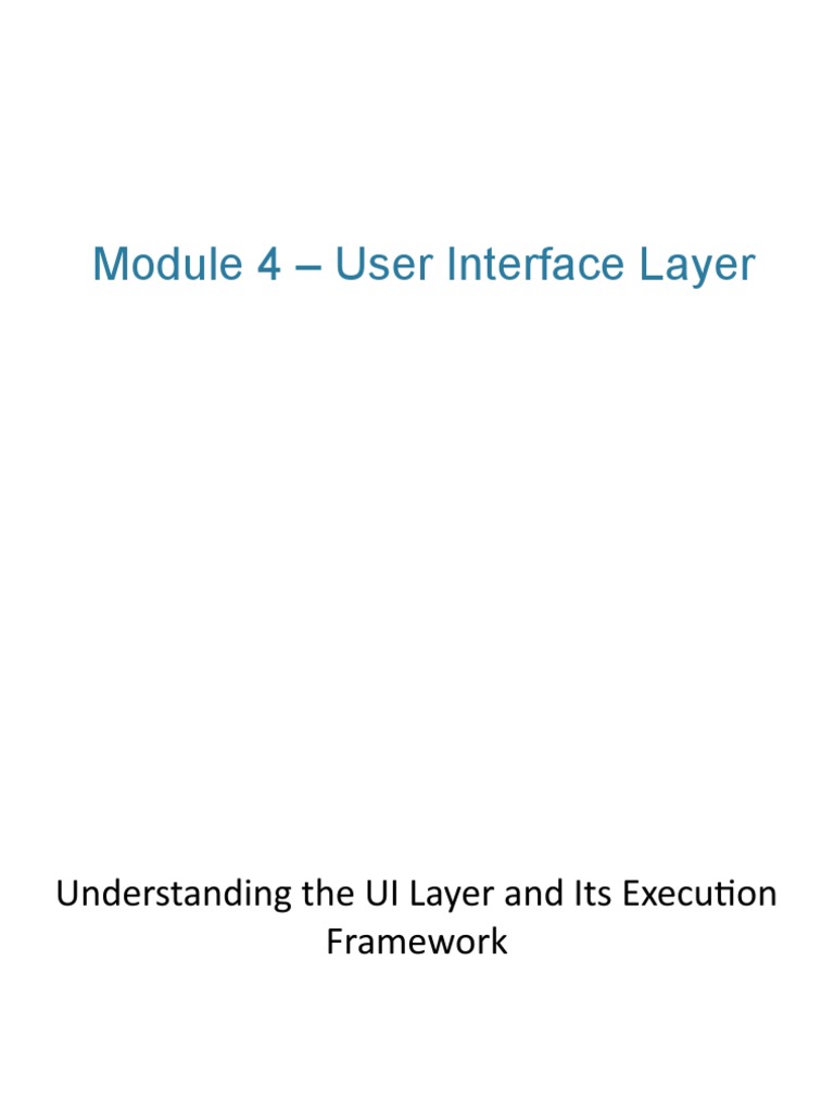 Module 4 - User Interface Layer | PDF | Graphical User Interfaces ...