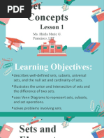 Sets Worksheet 1 | PDF | Element (Mathematics) | Numbers