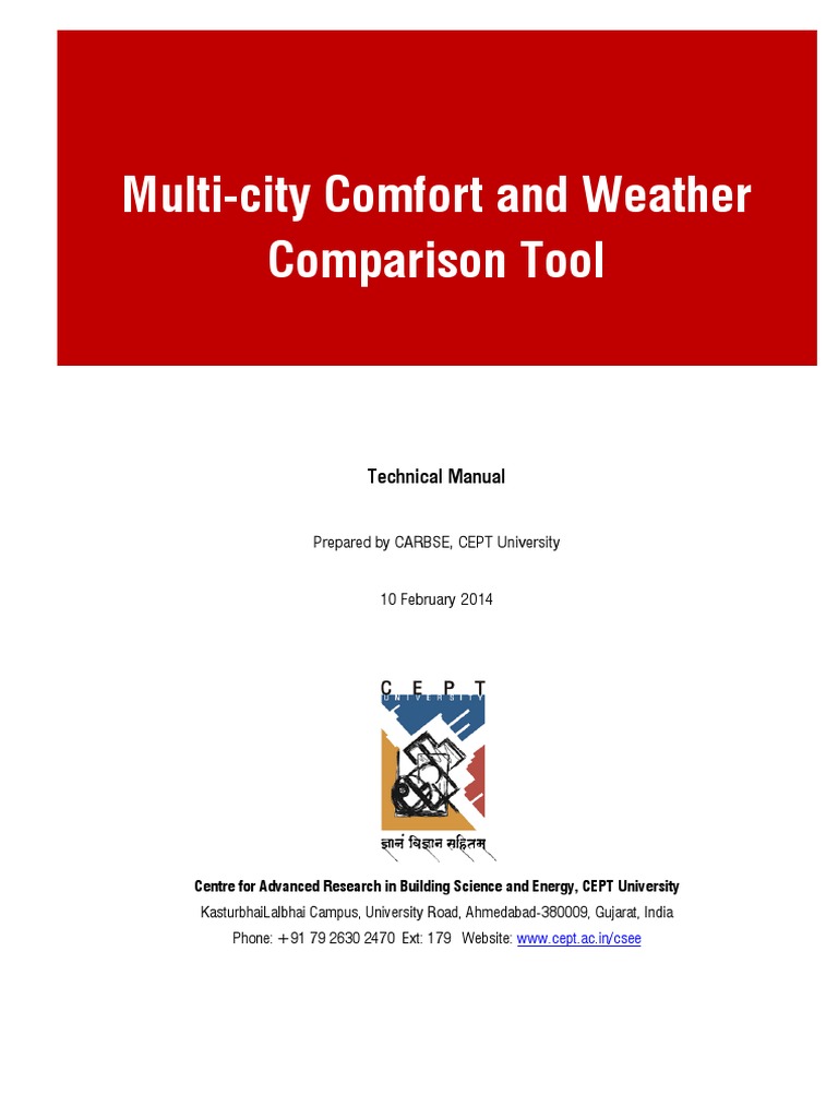 Multi City Comfort and Weather Comparison Tool Technical Manual - V1 ...