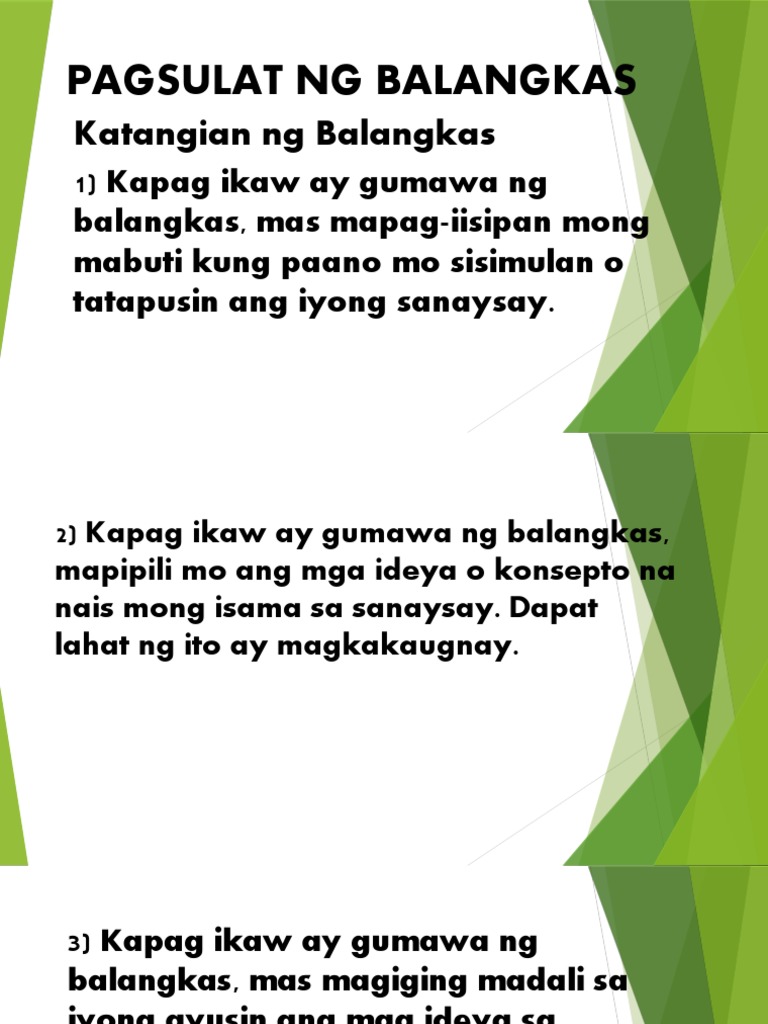 #5pagsulat NG Balangkas | PDF