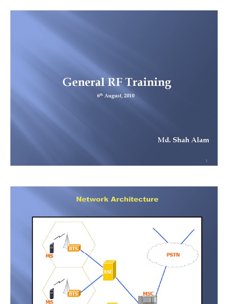 General RF Training: Md. Shah Alam | PDF | Antenna (Radio) | Cellular ...