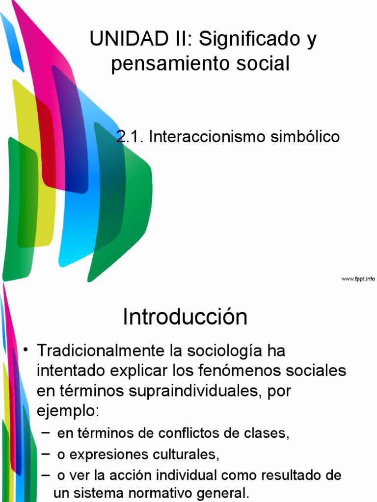2.1 Interaccionismo Simbolico | PDF | John Dewey | Pragmatismo