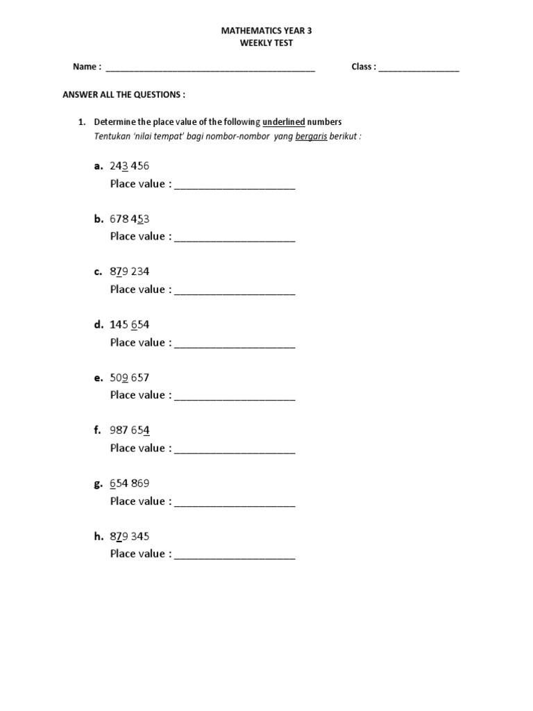 Mathematics Year 3 | PDF | Teaching Methods & Materials