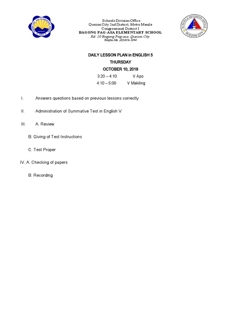 Summative Test LP | PDF