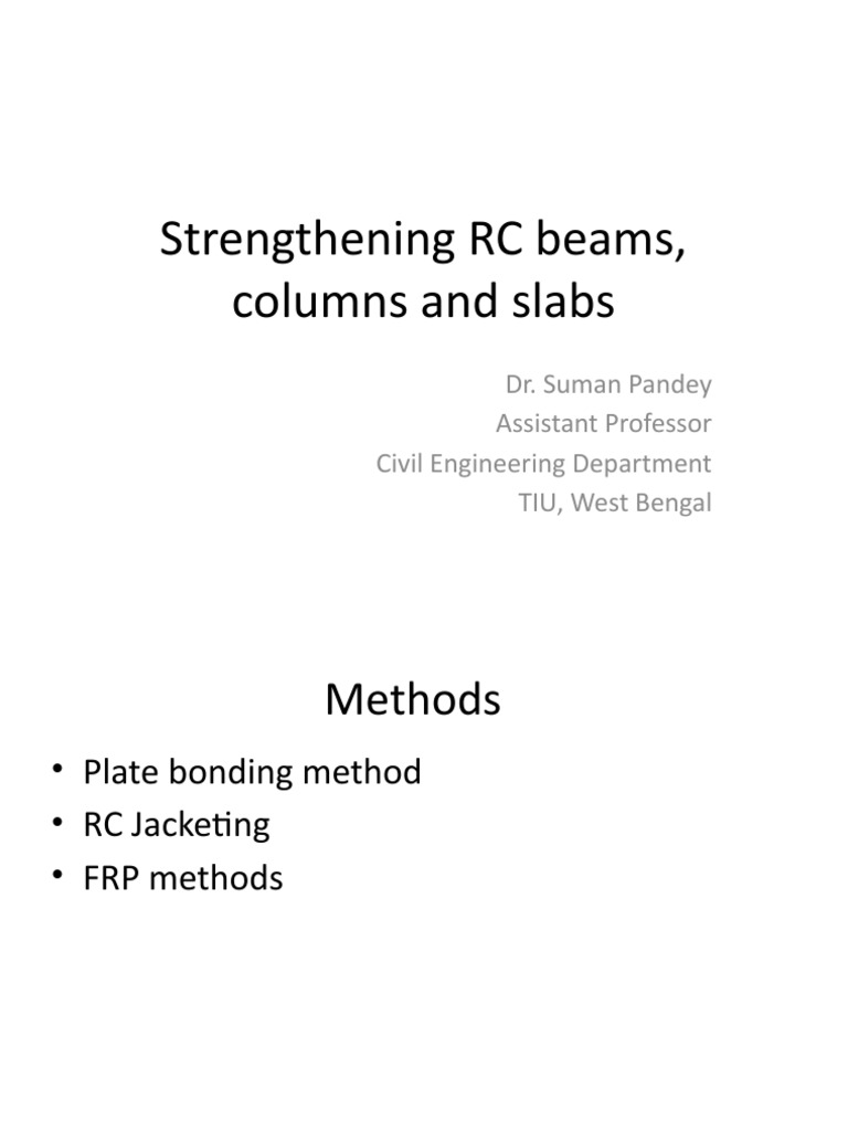 Strengthening RC Beams, Columns and Slabs | PDF | Fibre Reinforced ...