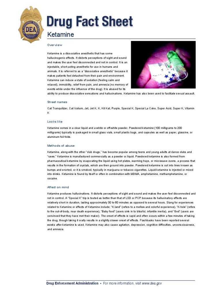 Ketamine Drug Fact Sheet