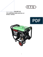 Generator Operation Manual | PDF | Diesel Engine | Electric Generator
