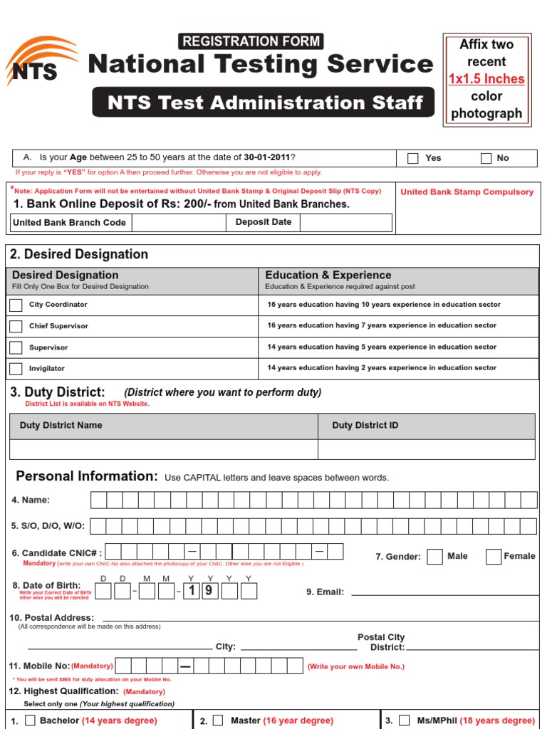 NTS Staff New Form | PDF | Business