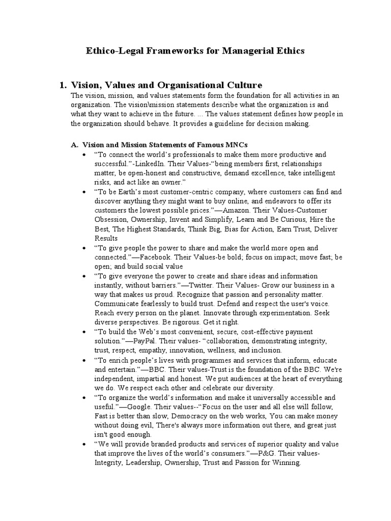 Ethico-Legal Frameworks For Managerial Ethics-Revised | PDF | Sarbanes ...