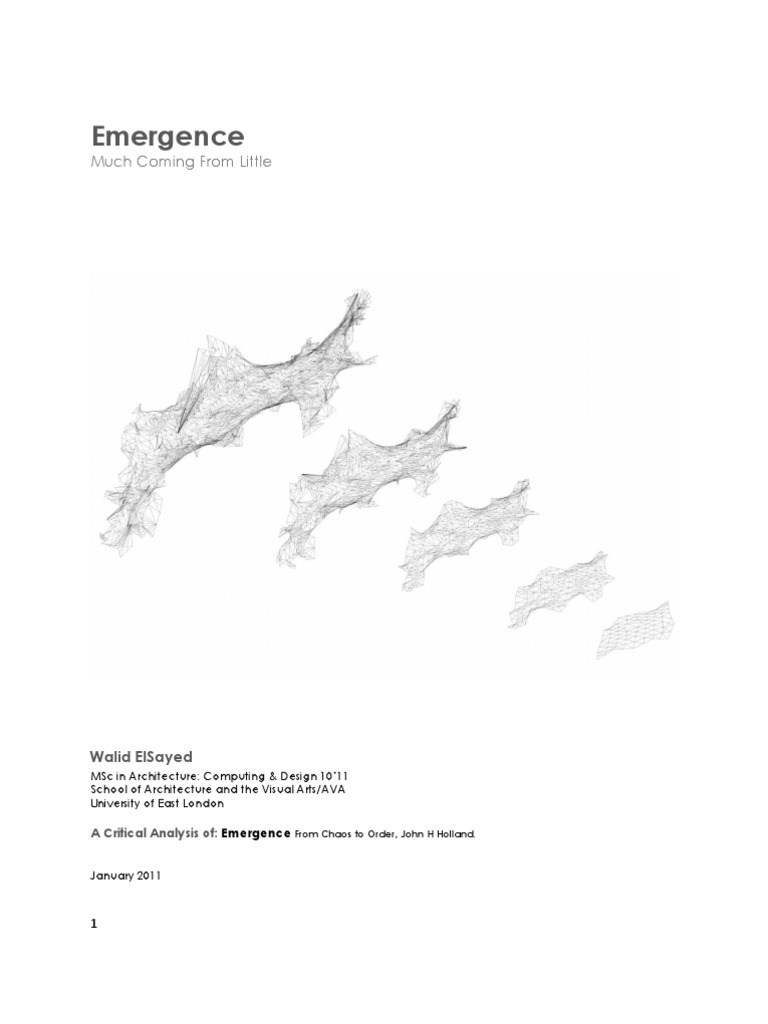 Emergence in Complex Systems | PDF | Reductionism | Emergence