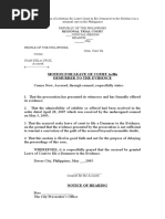 Motion To Lift Warrant of Arrest (Blank Form) | PDF | Bail | Courts