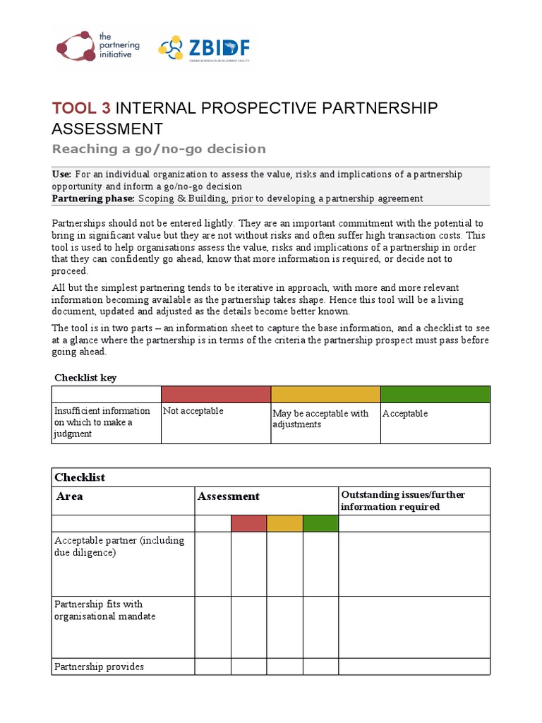 TOOL-3-Internal-prospective-partnership-assessment | Due Diligence | Risk