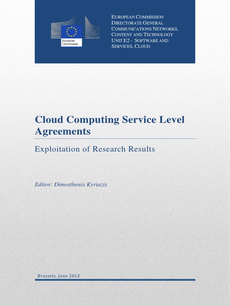 Cloud Computing Service Level Agreements: Exploitation of Research ...
