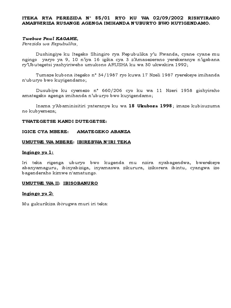 Rwanda Road Traffic Regulations | PDF | Hindu Mythology | Hindu Deities