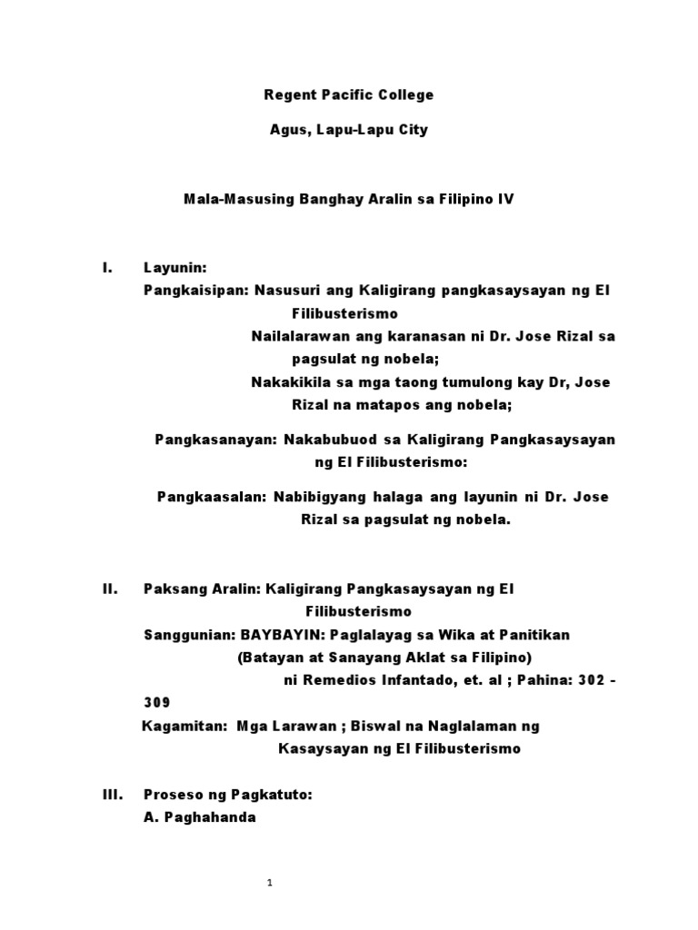 Lesson Plan (El Fili) | PDF