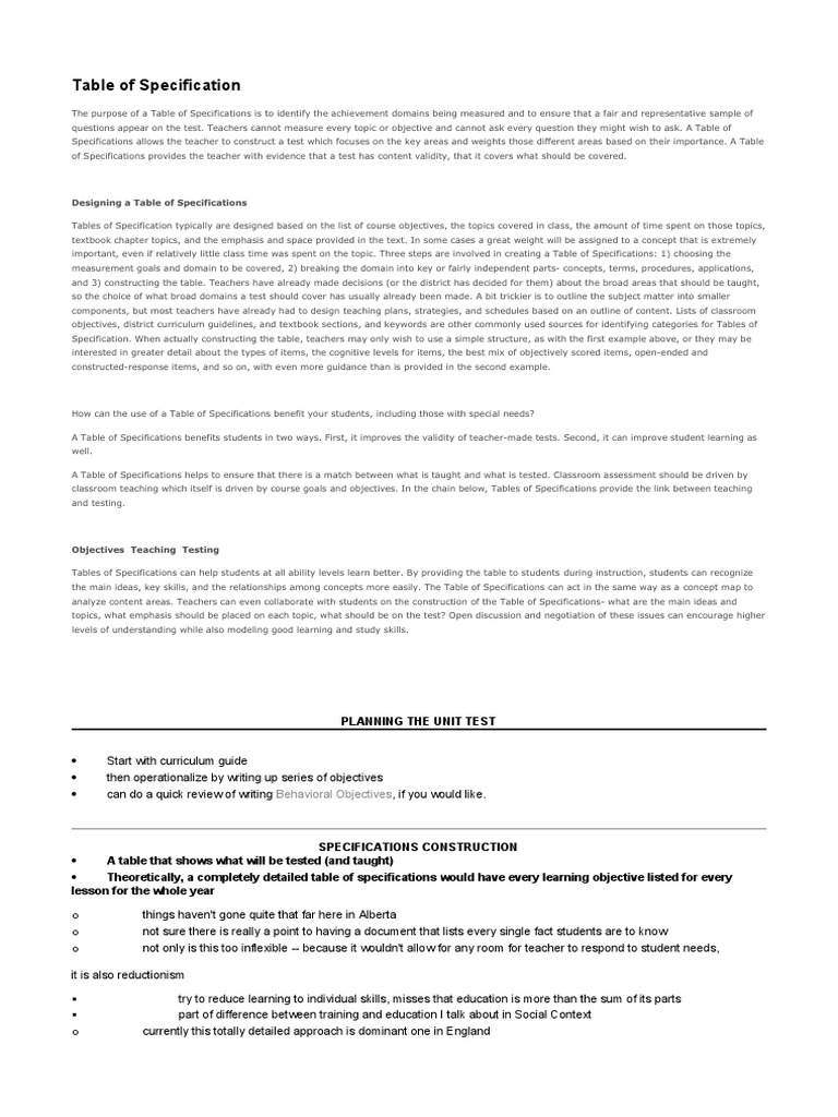 What Is TOS | PDF | Teachers | Curriculum