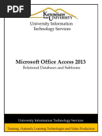 MS Access Notes | PDF | Database Index | Microsoft Access