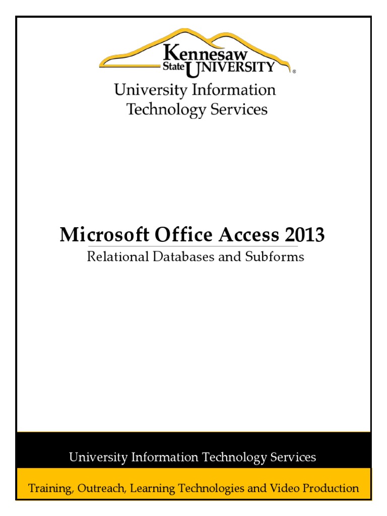 Microsoft Office Access 2013 Relational Databases And Subforms Pdf Microsoft Access Databases