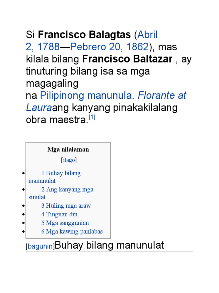 Francisco Balagtas | PDF