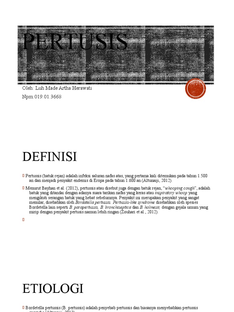 Pertusis | PDF