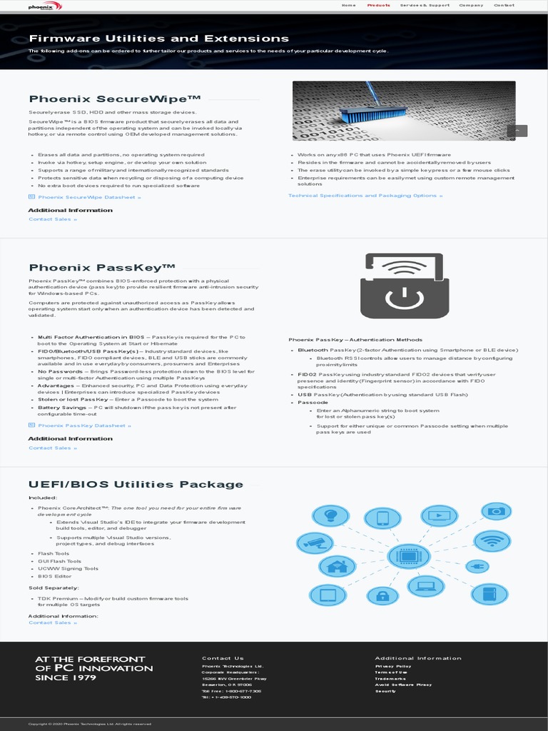 Firmware Utilities & Extensions - Phoenix Technologies - Leading PC ...