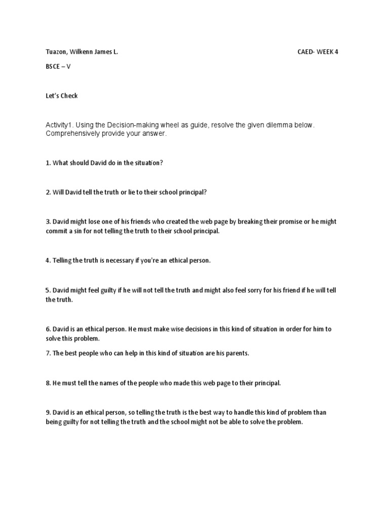 Caed Week 4 | PDF | Truth | Learning