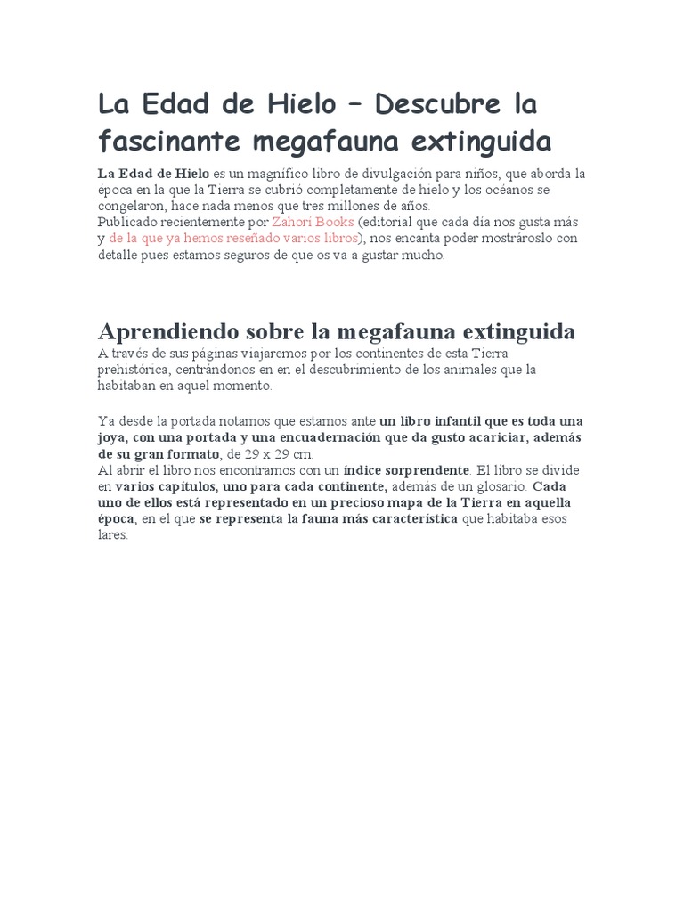 La Edad de Hielo | PDF | Era de Hielo | pleistoceno