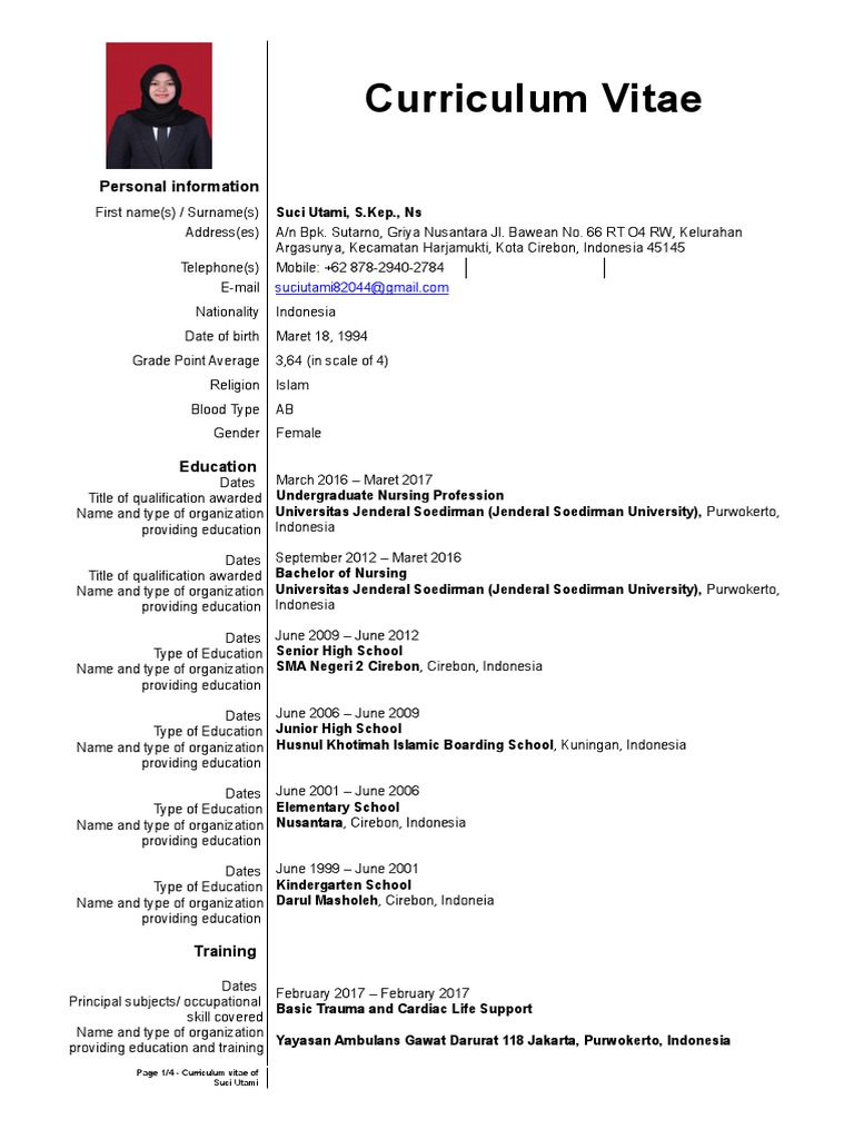 Curriculum Vitae: Personal Information | PDF | Behavior Modification | Cognition