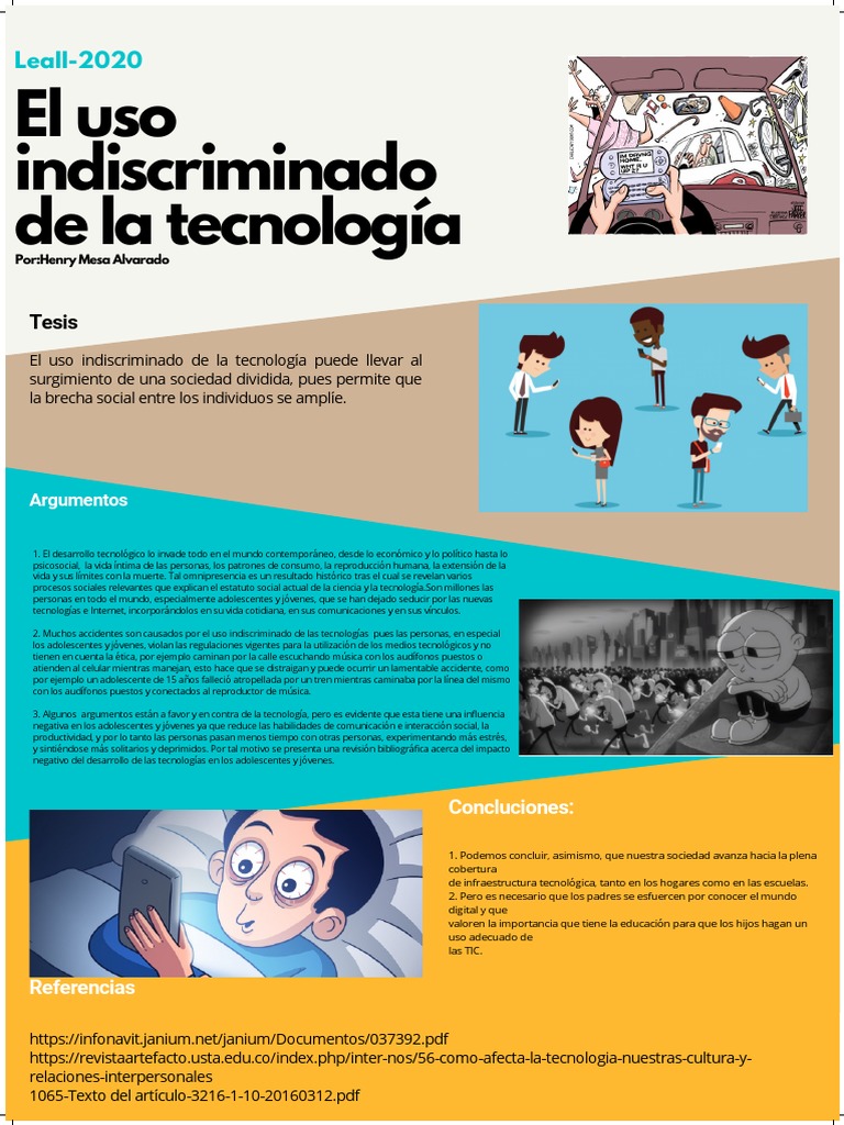 Poster Tecnologia | PDF | Adolescencia | Tecnología de información y comunicaciones