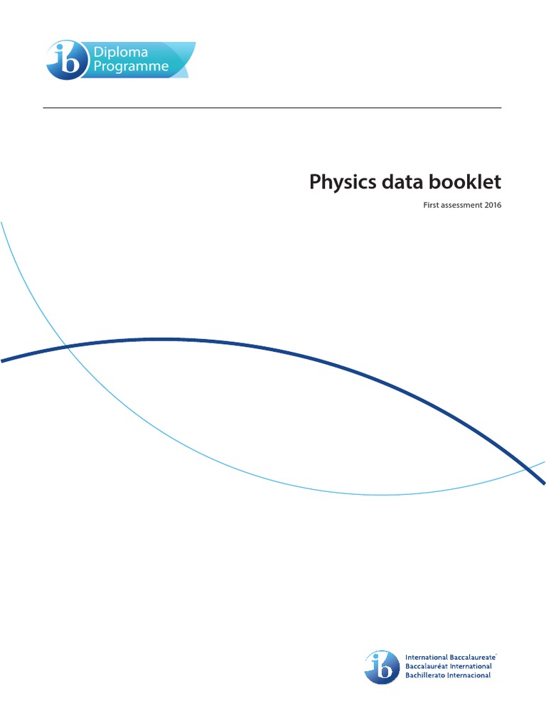 IB Physics Data Booklet Aug 2018 PDF | PDF | Electronvolt | Kilogram