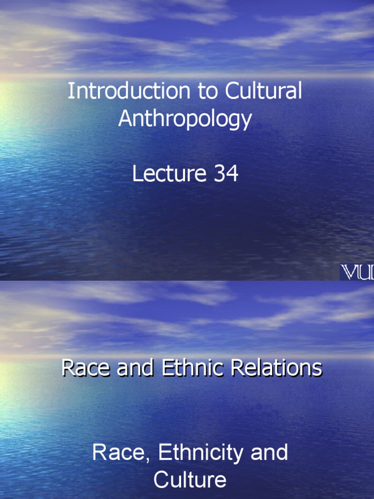 Introduction To Cultural Anthropology | PDF | Ethnic Groups | Race ...