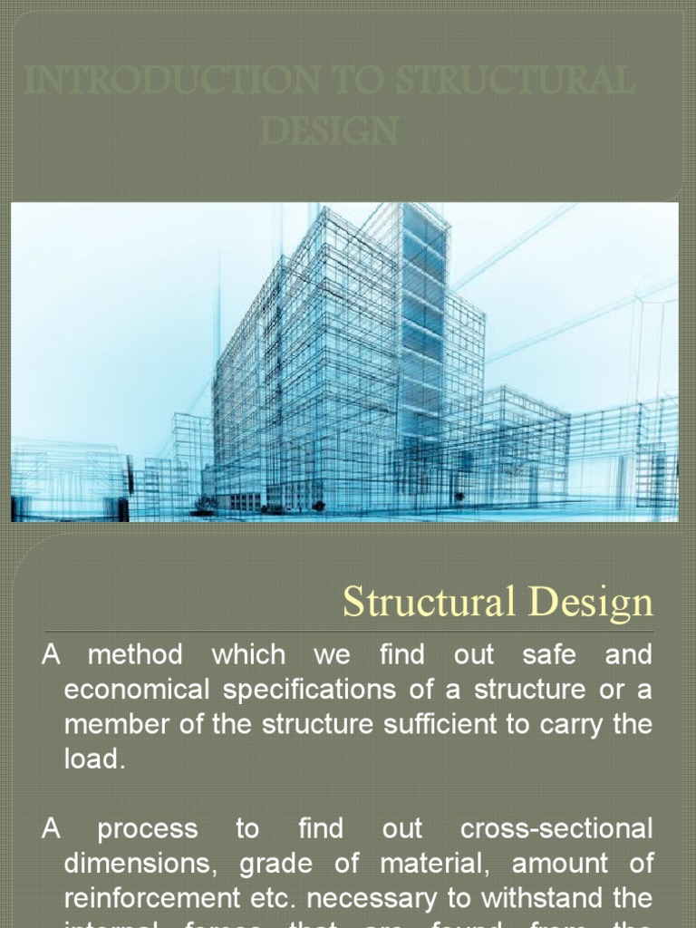 Introduction To Structural Design | PDF | Structural Analysis | Design