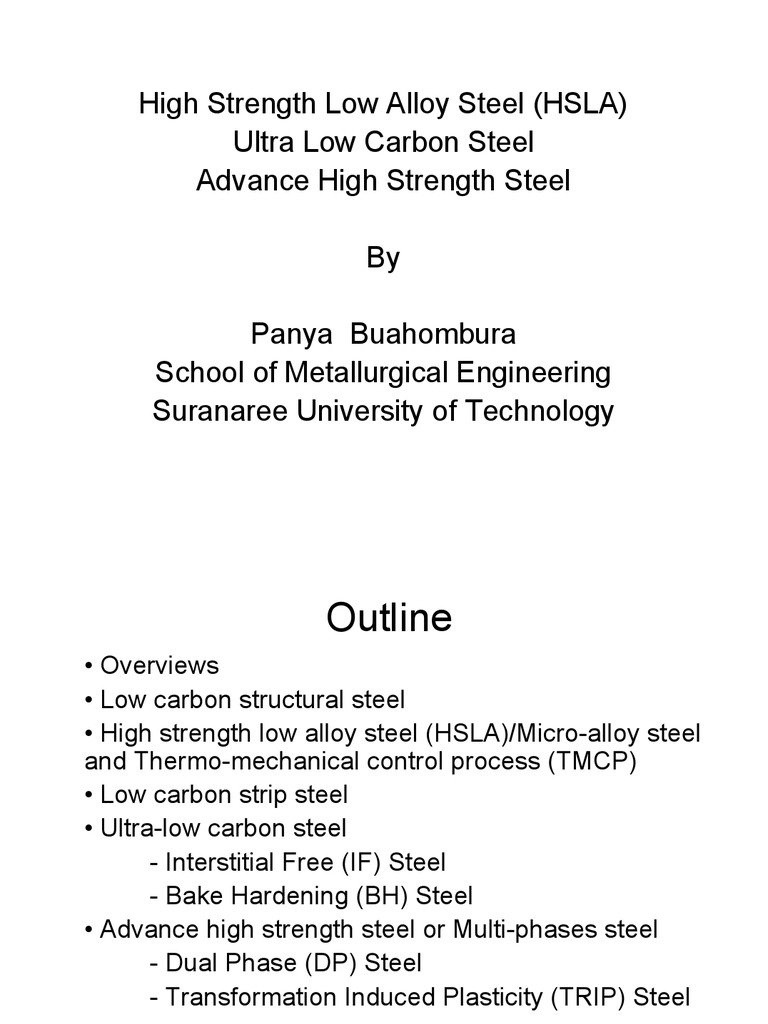 High Strength Low Alloy Steel (HSLA) | PDF | Heat Treating | Steel