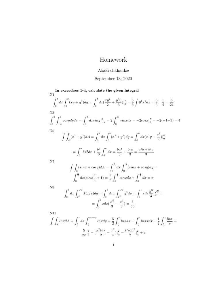 Homework: Akaki Chkhaidze September 13, 2020 | PDF