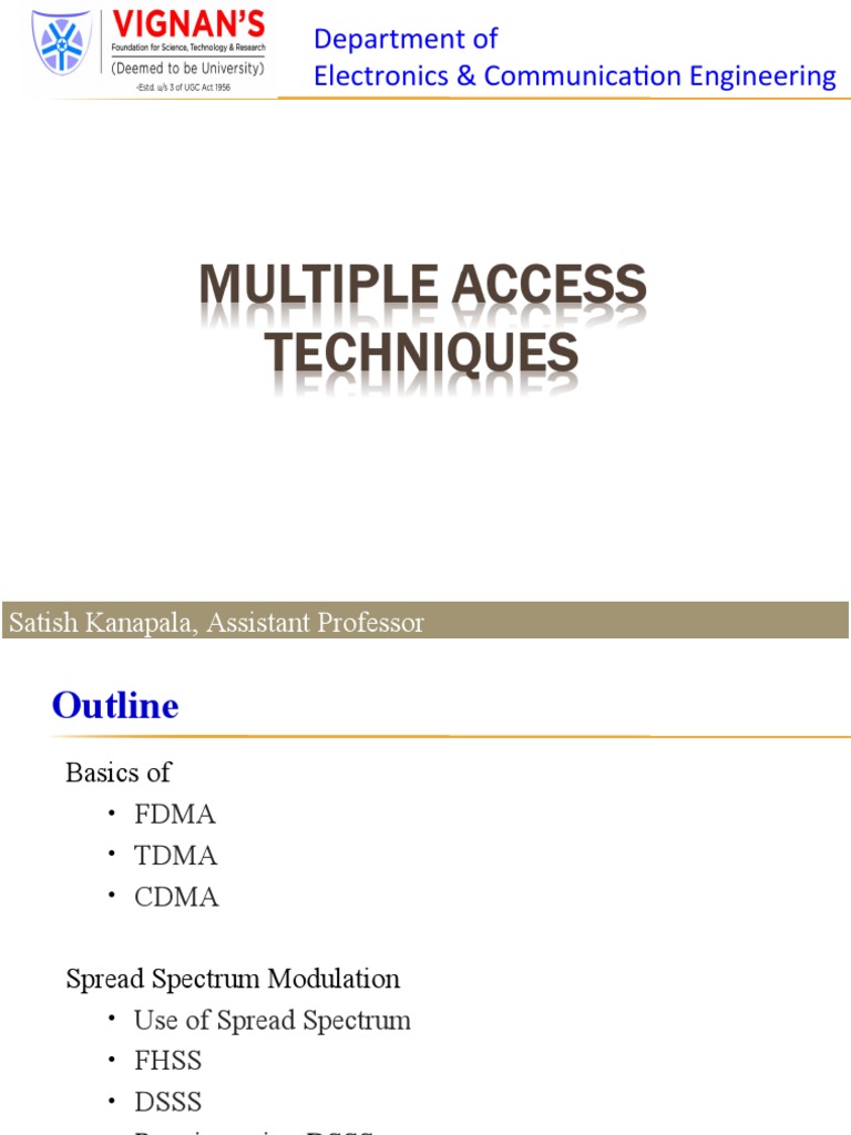 An Overview of Multiple Access Techniques for Wireless Communication Systems: FDMA, TDMA, CDMA ...