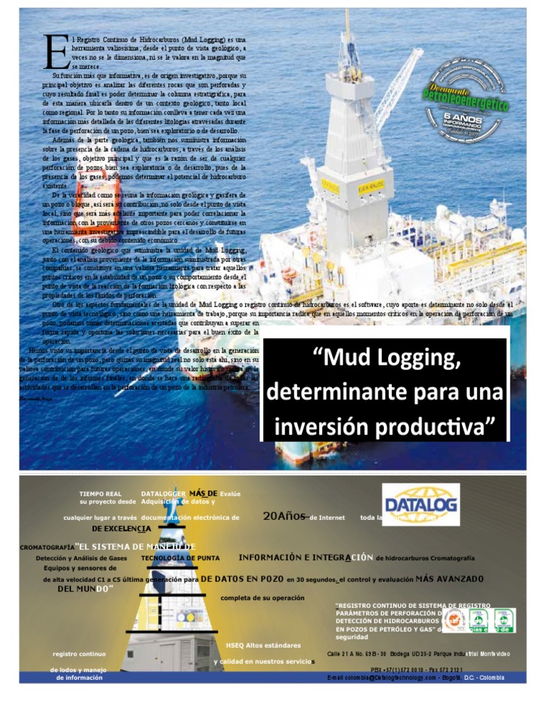 Mud Logging | PDF | Petróleo | Colombia