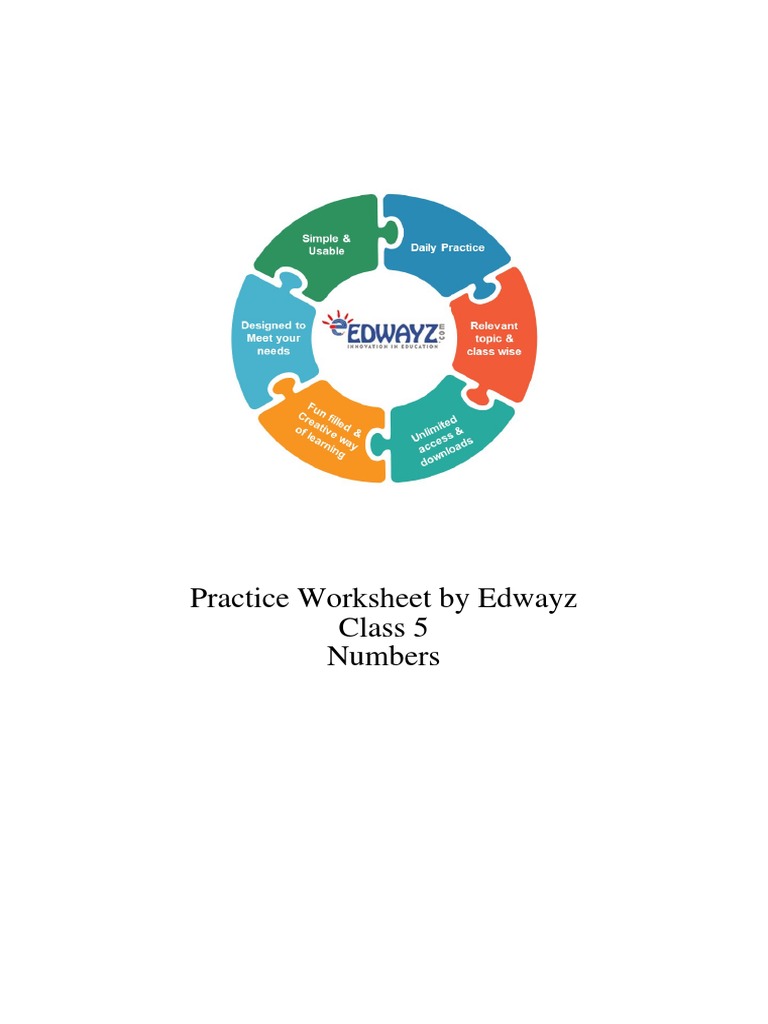 Practice Worksheet Numbers Class 1 Math | PDF