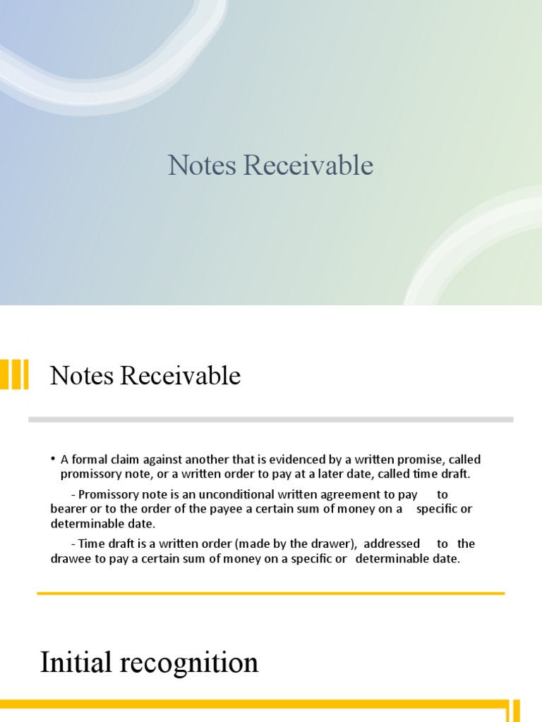Analysis of Notes Receivable Accounting Treatment and Impairment ...