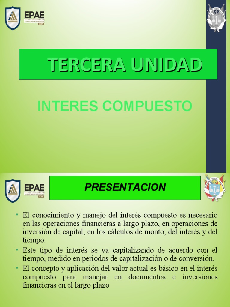 Interés Compuesto: Conceptos y Aplicaciones | PDF | Interés compuesto ...