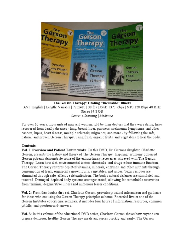 The Gerson Therapy | Download Free PDF | Cancer | Chess