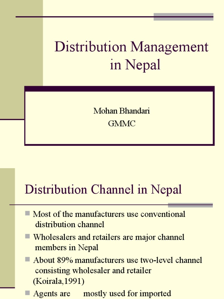 Distribution Management in Nepal | PDF | Nepal | Economies