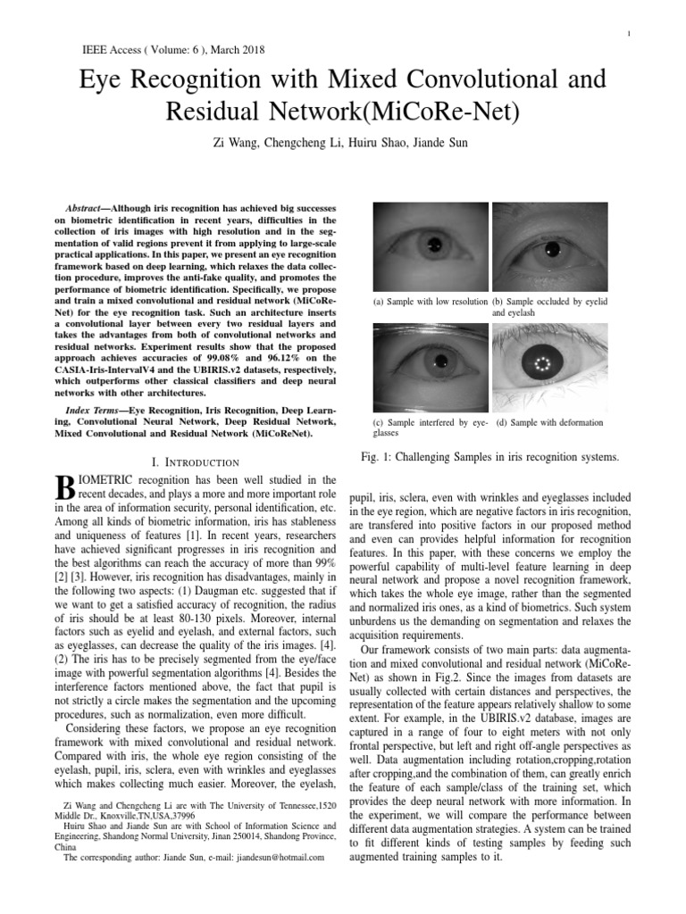 1 IEEE Eye Recognition | PDF | Image Segmentation | Biometrics