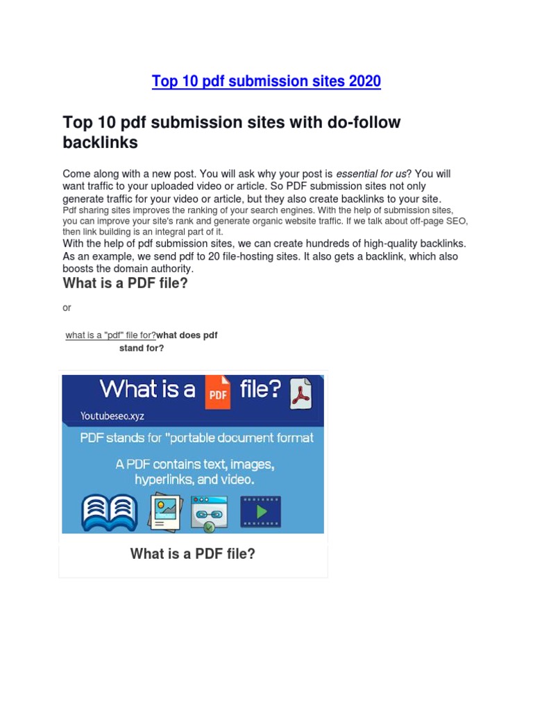 Boost SEO with PDF Backlinks | PDF | Computers